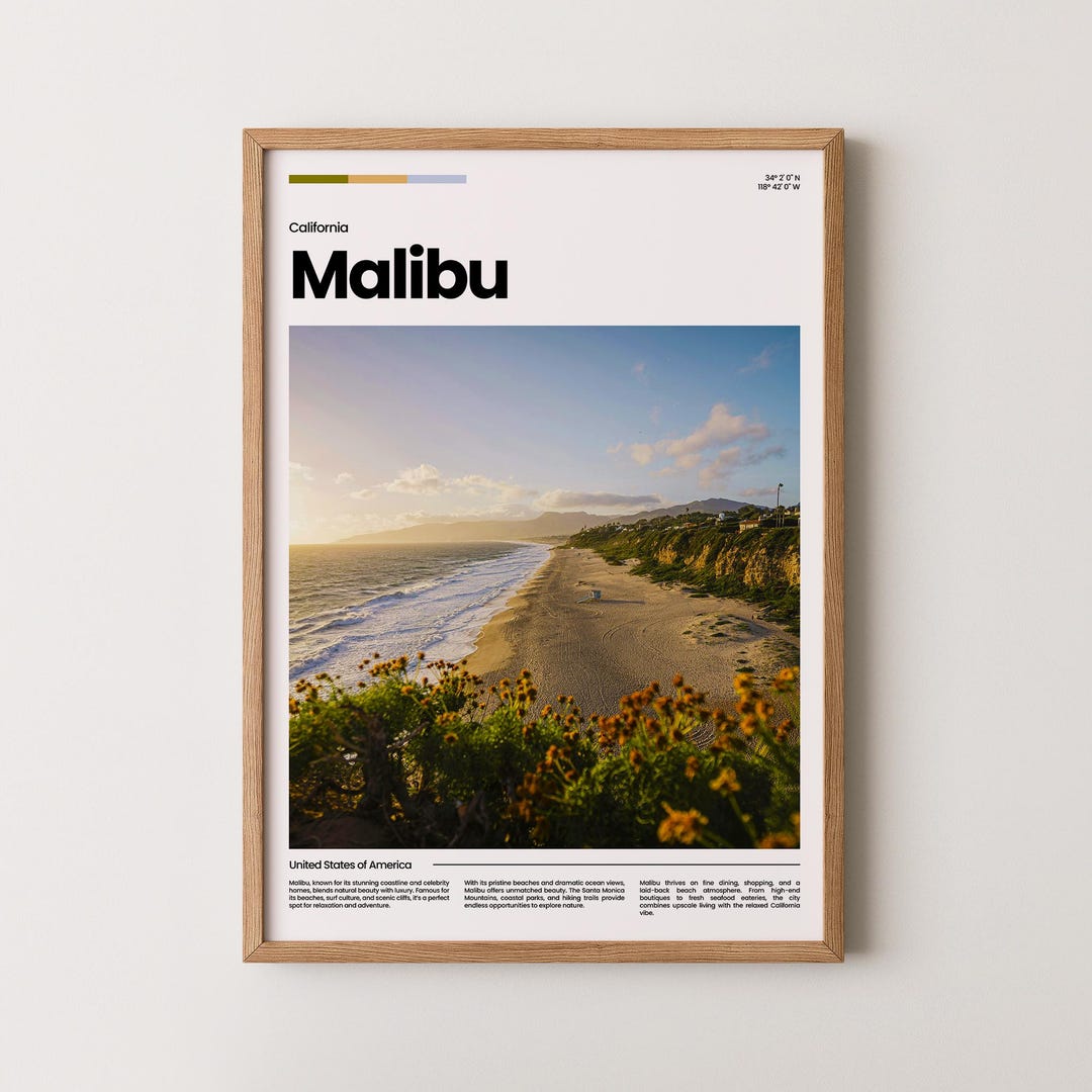 Malibu Poster, Malibu Print, Malibu Photo, Malibu Art, California ...