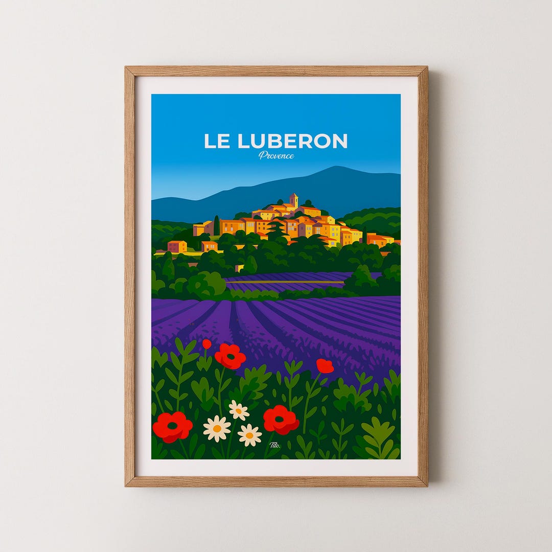 Affiche Le Luberon, Poster Le Luberon, Impression Le Luberon ...