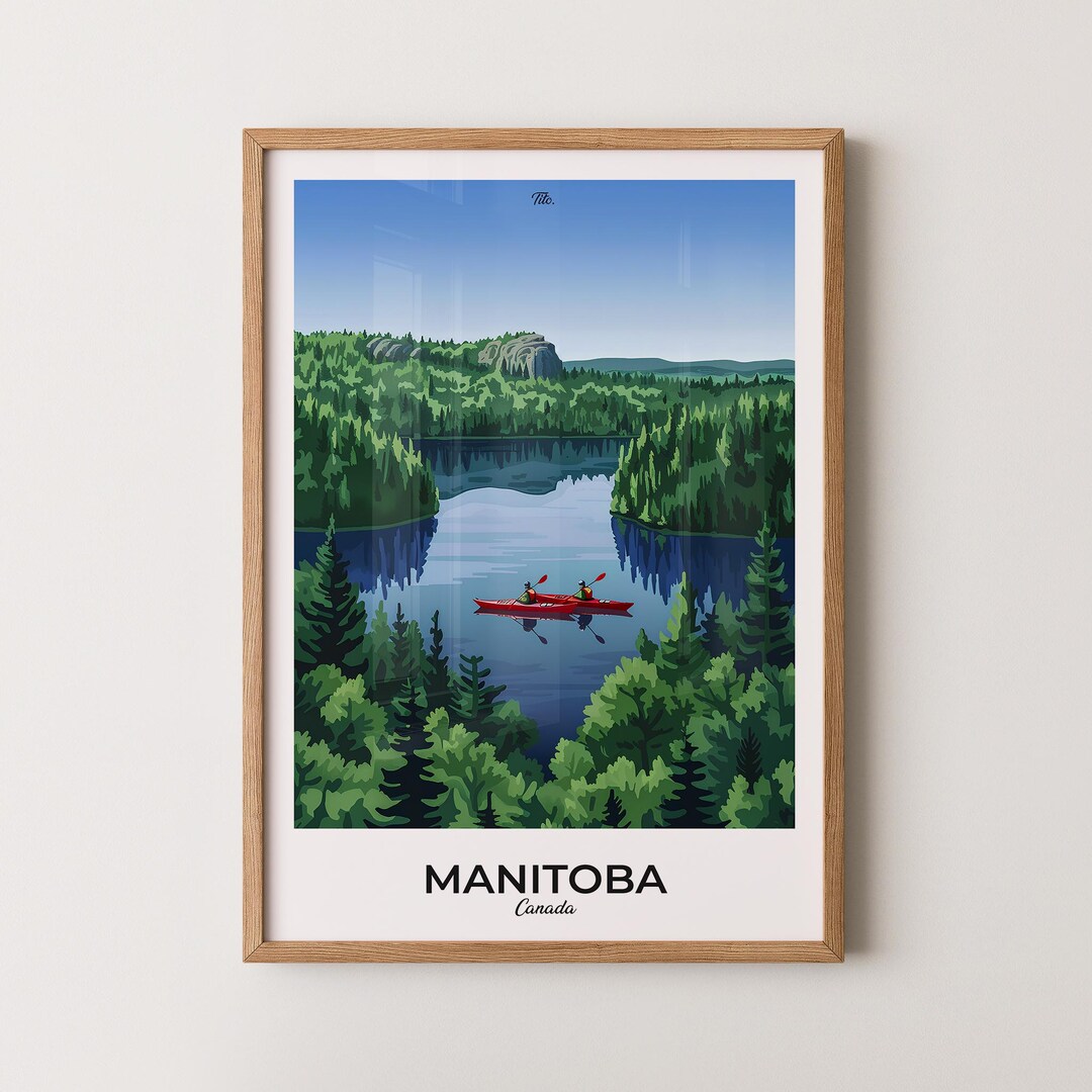 MANITOBA Poster, Manitoba Travel Poster, Manitoba Art Print, Manitoba ...