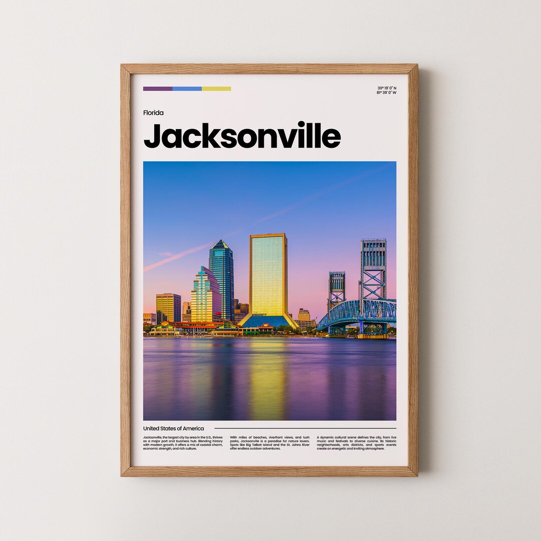 Jacksonville Poster, Jacksonville Print, Jacksonville Photo ...