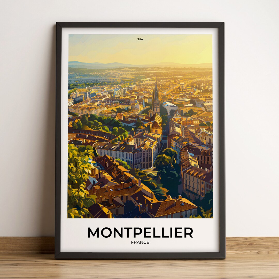 Affiche de MONTPELLIER Affiche de voyage Montpellier Impression d'art ...