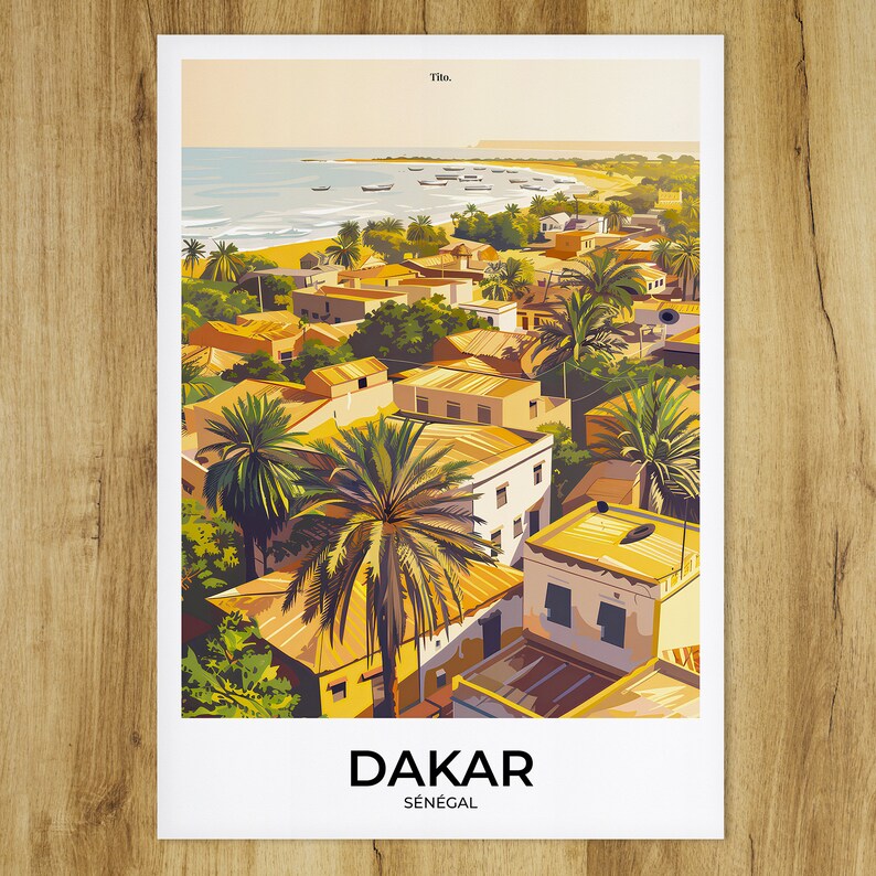 DAKAR Poster Dakar Travel Poster Dakar Art Print Dakar Poster Dakar in ...