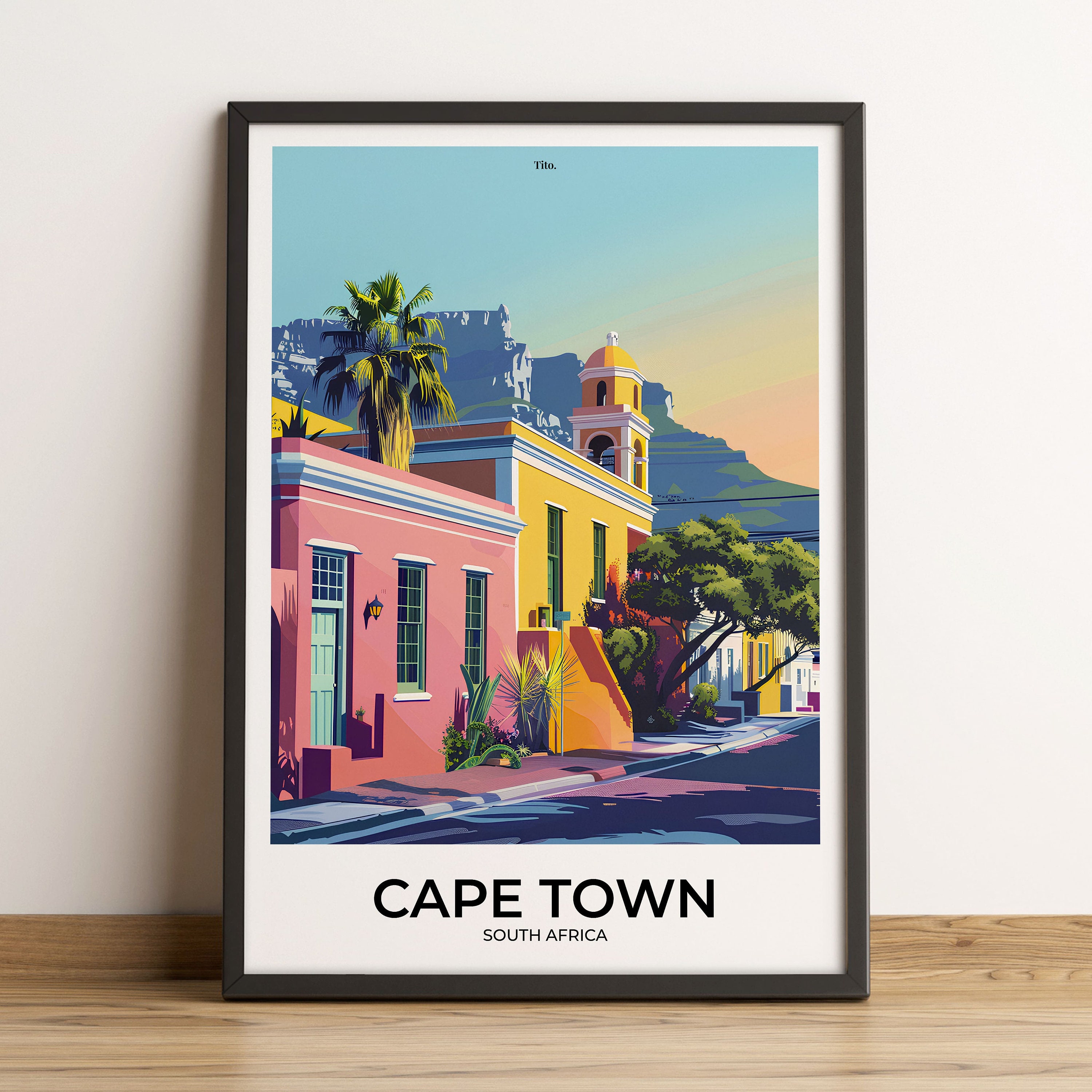 CAPE TOWN Poster Cape Town Travel Poster Cape Town Art Print Cape Town ...