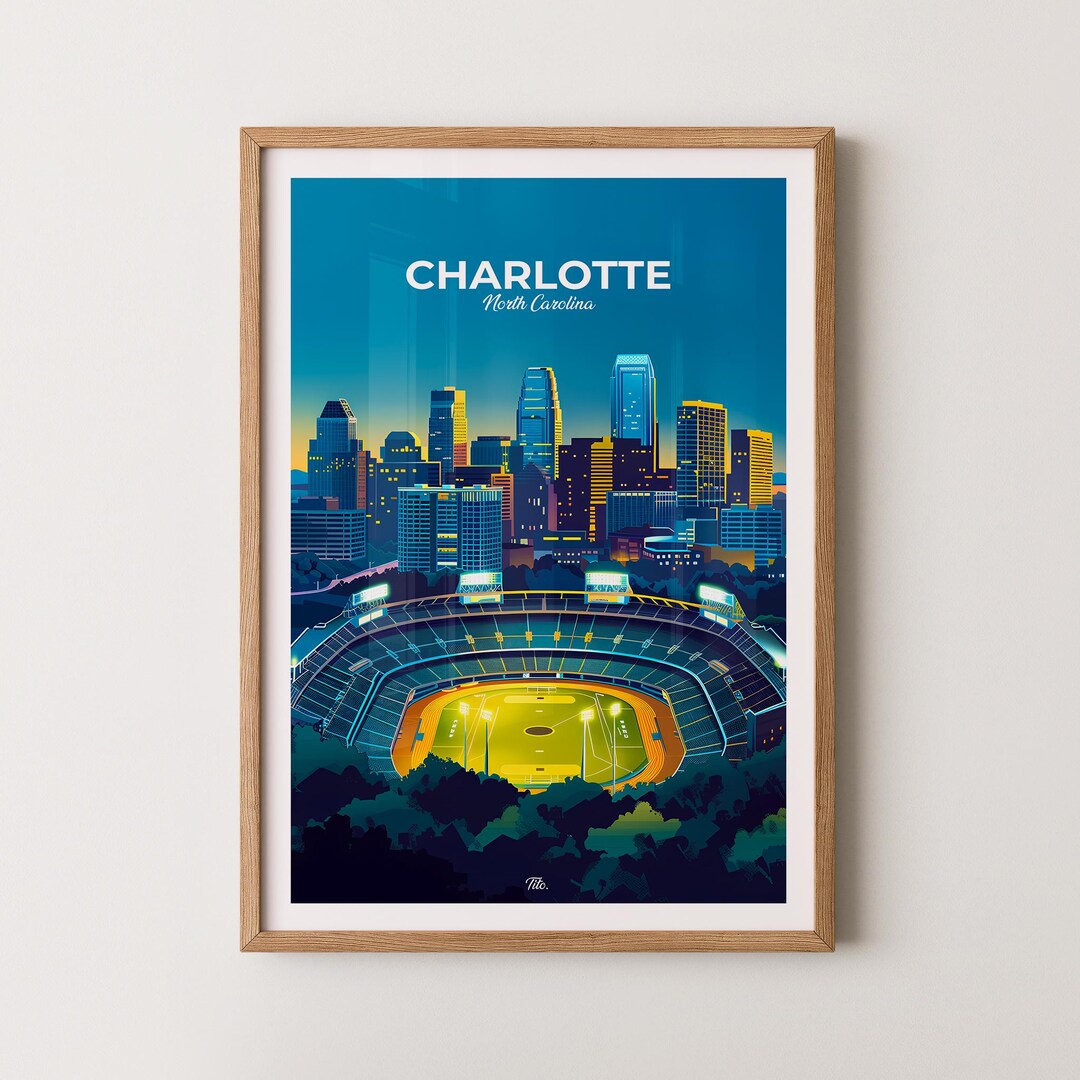 CHARLOTTE Poster, Charlotte Travel Poster, Charlotte Art Print ...