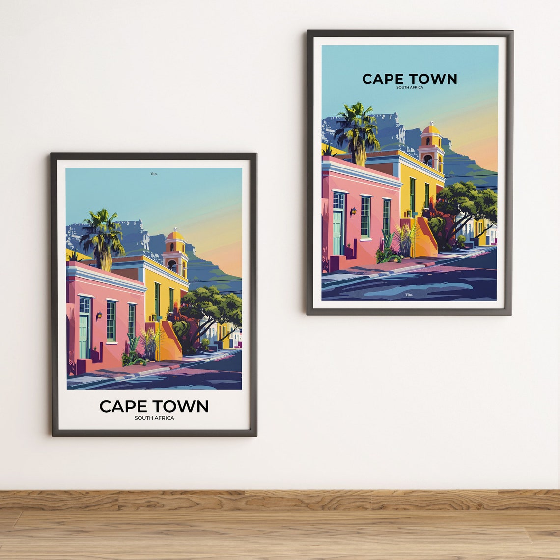 CAPE TOWN Poster Cape Town Travel Poster Cape Town Art Print Cape Town ...