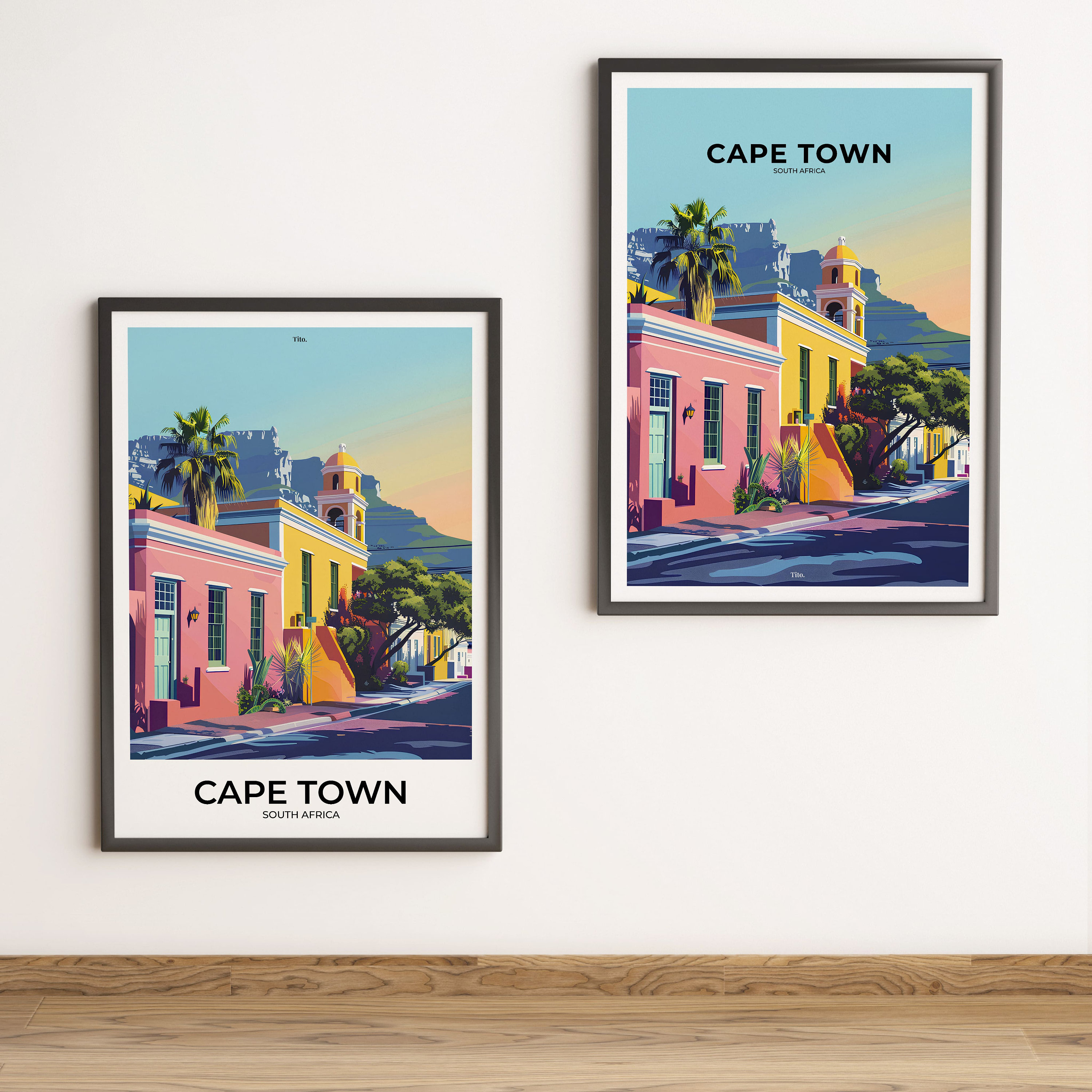 CAPE TOWN Poster Cape Town Travel Poster Cape Town Art Print Cape Town ...