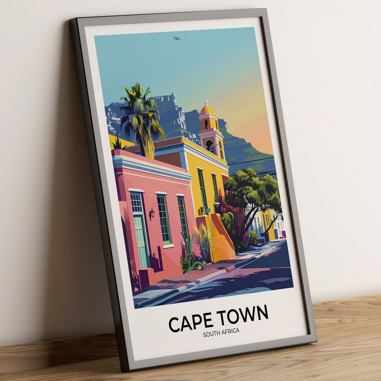 CAPE TOWN Poster Cape Town Travel Poster Cape Town Art Print Cape Town ...