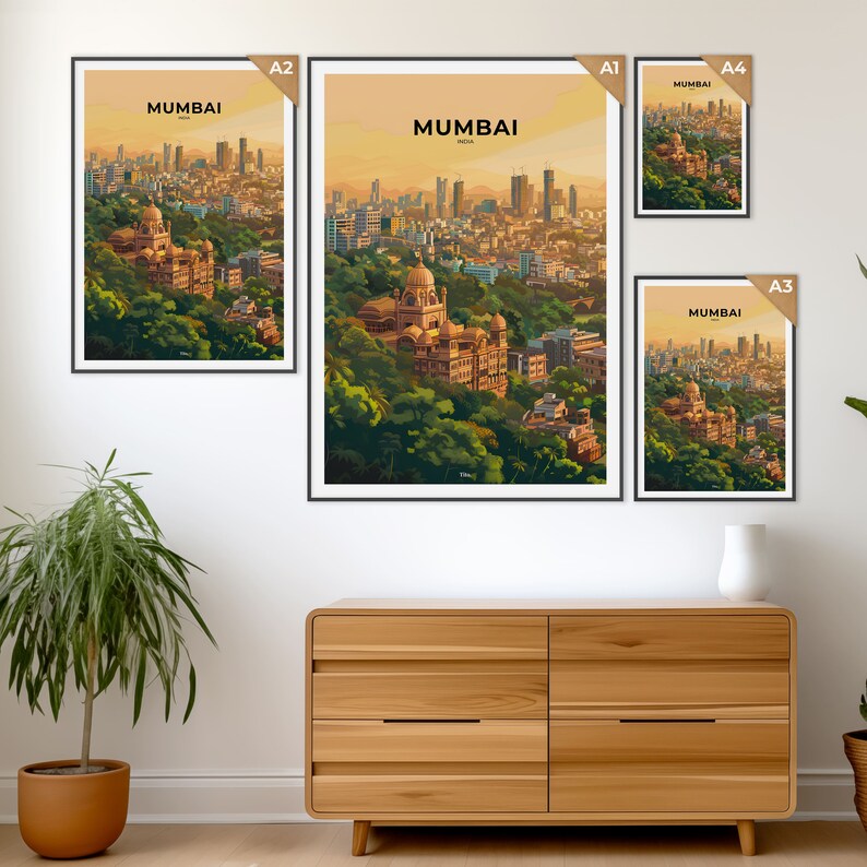 MUMBAI Poster Mumbai Travel Poster Mumbai Art Print Mumbai Poster ...