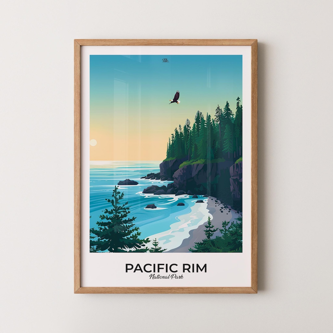 PACIFIC RIM Poster, Pacific Rim Travel Poster, Pacific Rim Art Print ...