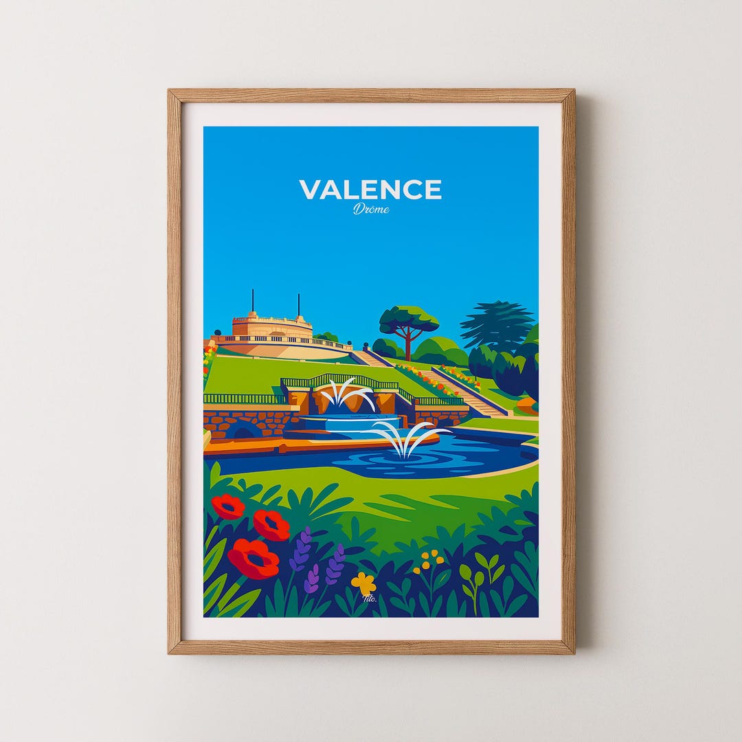 Affiche Valence, Poster Valence, Impression Valence, Illustration ...
