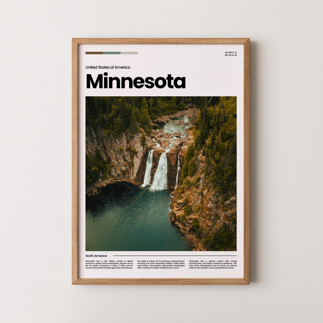 Minnesota Poster, Minnesota Print, Minnesota Photo, Minnesota Art ...