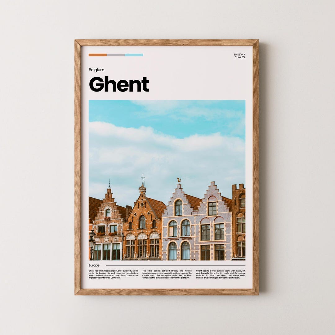Ghent Poster, Ghent Print, Ghent Photo, Ghent Art, Belgium Poster ...