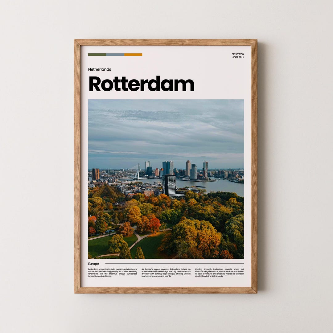 Rotterdam Poster, Rotterdam Print, Rotterdam Photo, Rotterdam Art ...