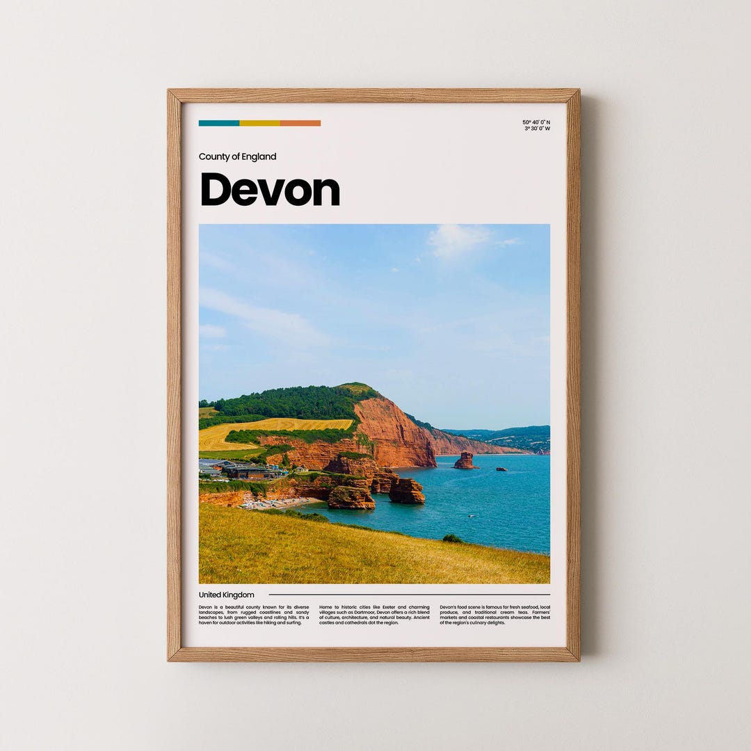 Devon Poster, Devon Print, Devon Photo, Devon Art, England Poster ...
