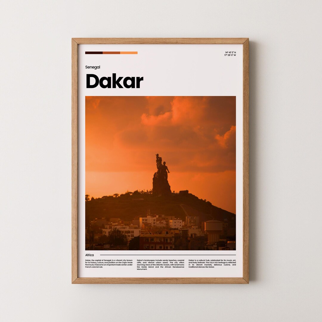 Dakar Poster, Dakar Print, Dakar Photo, Dakar Art, Senegal Poster ...