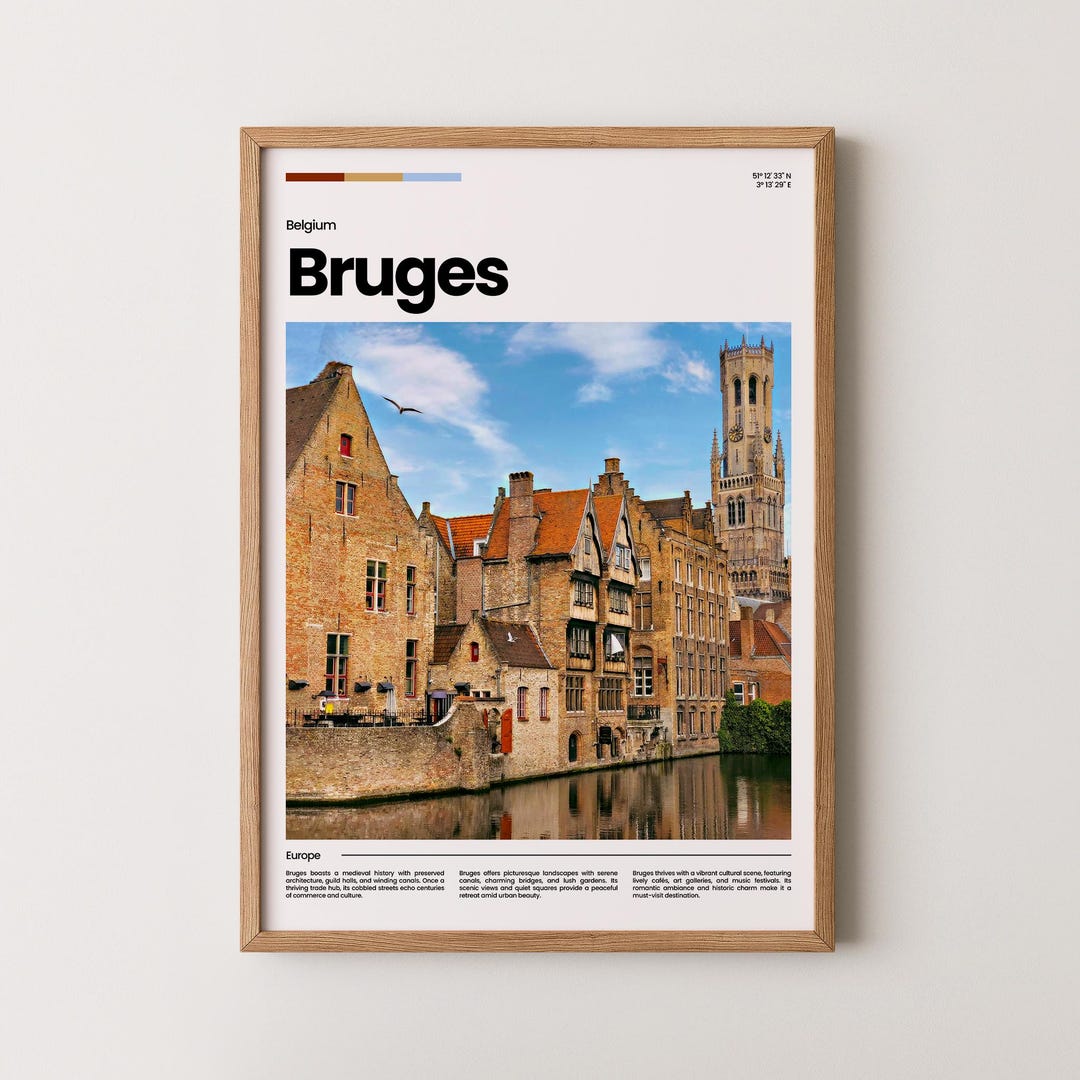 Bruges Poster, Bruges Print, Bruges Photo, Bruges Art, Belgium Poster ...