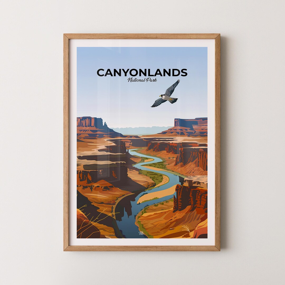 CANYONLANDS Poster, Canyonlands Travel Poster, Canyonlands Art Print ...