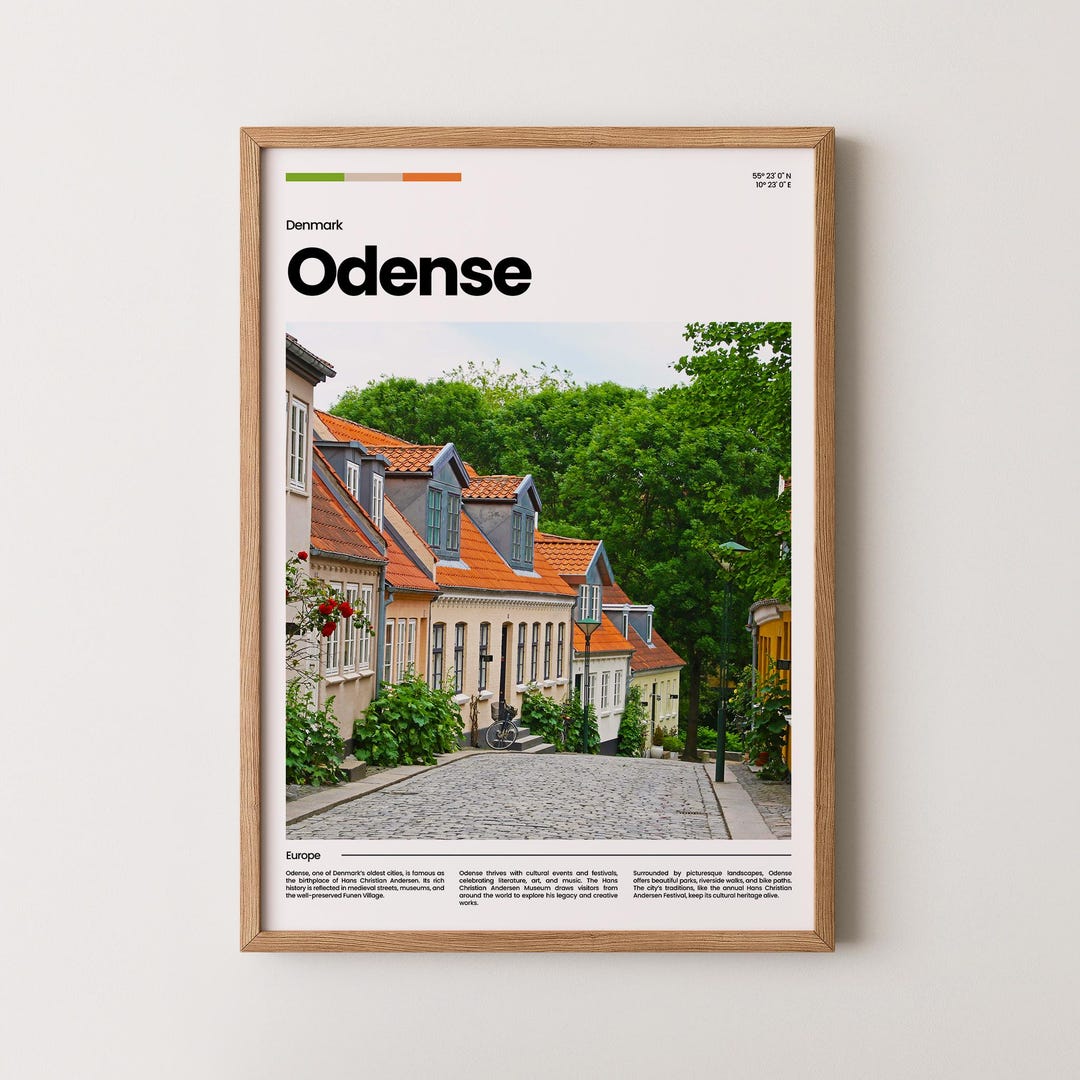 Odense Poster, Odense Print, Odense Photo, Odense Art, Denmark Poster, Denmark Print, Travel ...