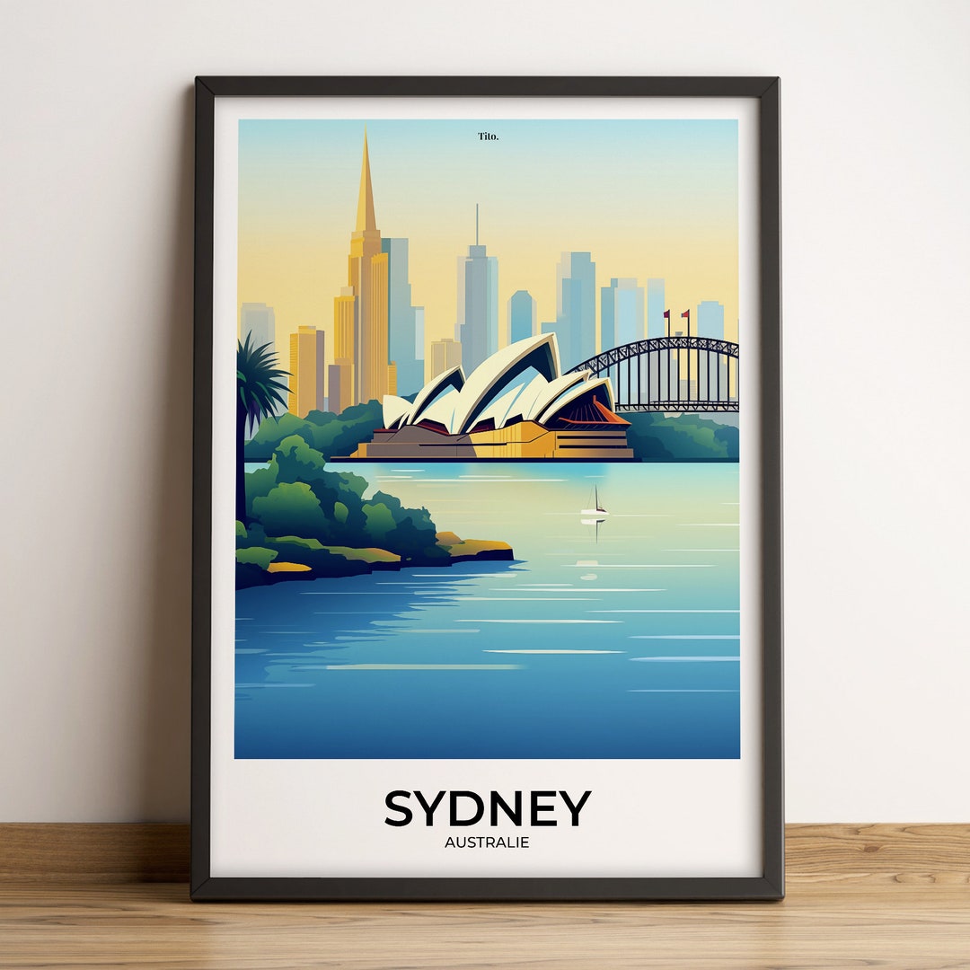 SYDNEY Poster Sydney Travel Poster Sydney Art Print Sydney Vintage ...