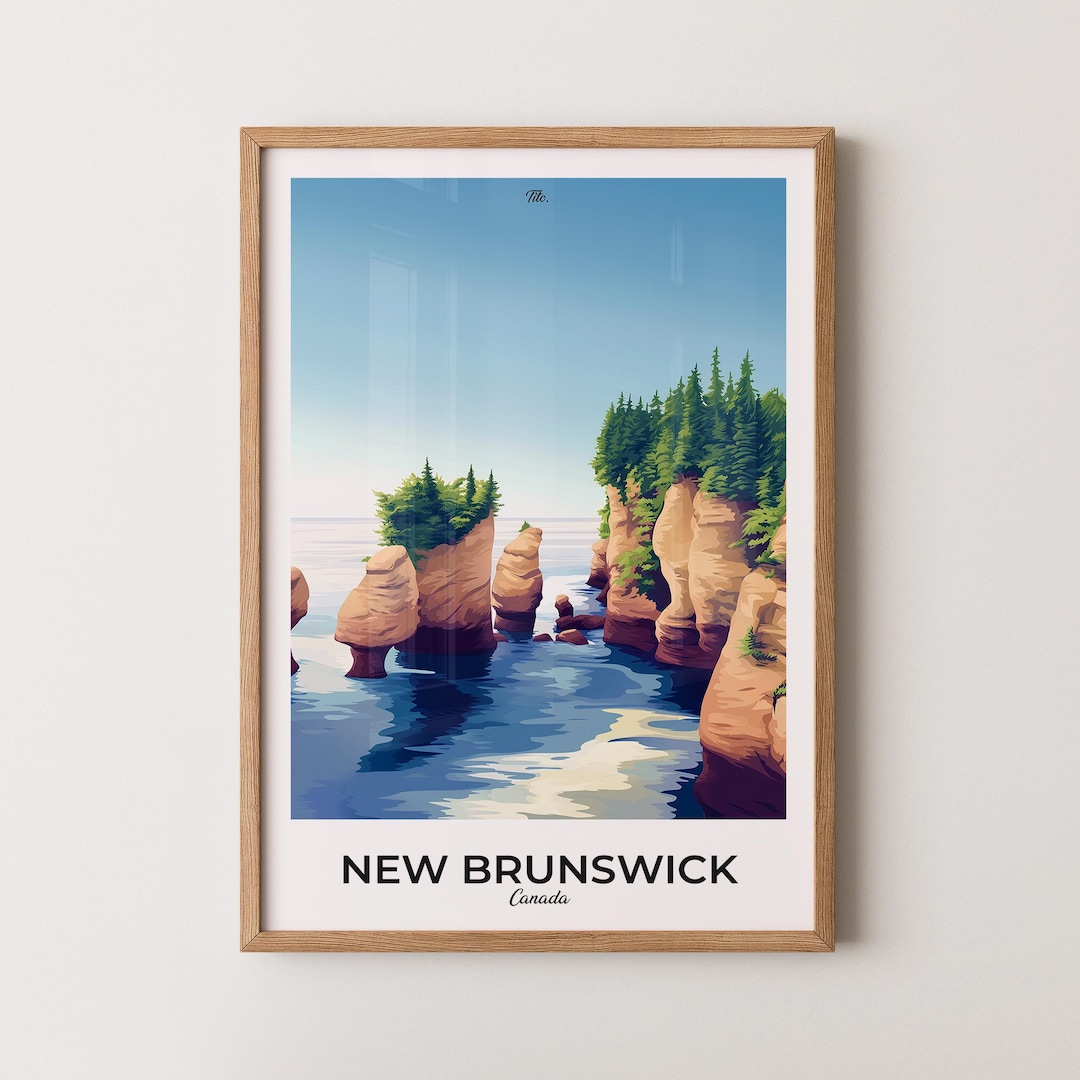 NEW BRUNSWICK Poster, New Brunswick Travel Poster, New Brunswick Art ...