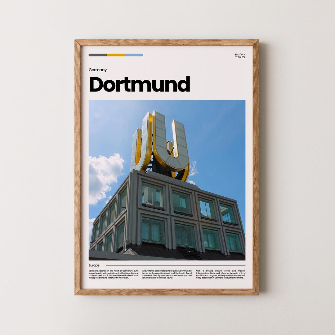 Dortmund Poster, Dortmund Print, Dortmund Photo, Dortmund Art, Germany ...