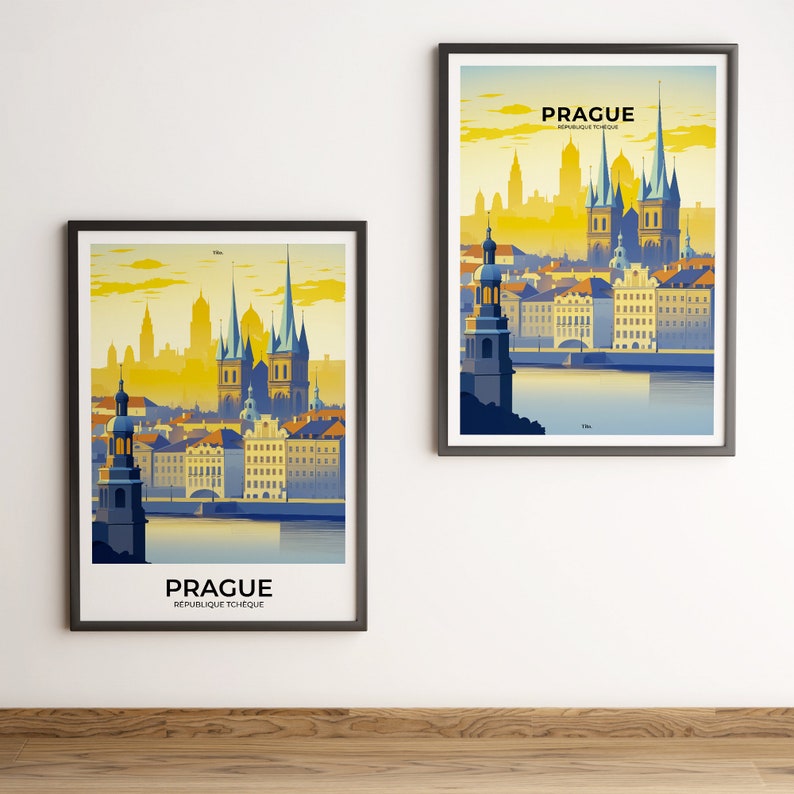 PRAGUE Poster Prague Travel Poster Prague Art Print Prague Poster ...