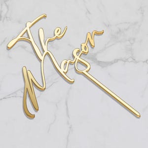 Wedding Cake Topper Custom Last Name Personalized Wedding Cake ...
