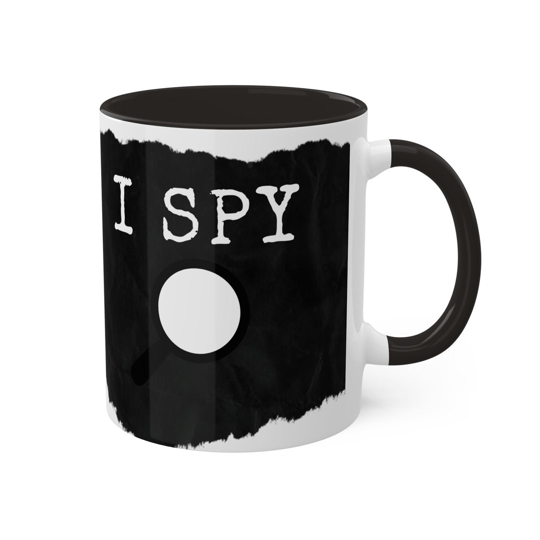 I Spy Mug-ceramic Black and White Mug-teacher Gift-i Spy Gift - Etsy