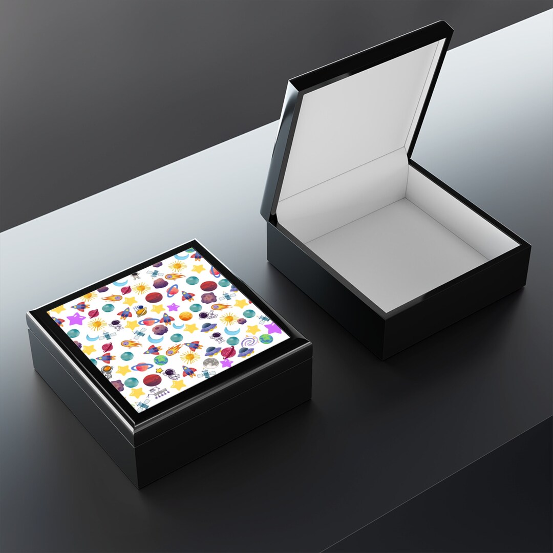 SPACE I Spy Trinket Box-kids Jewelry Box for Treasures and Doodads-i ...