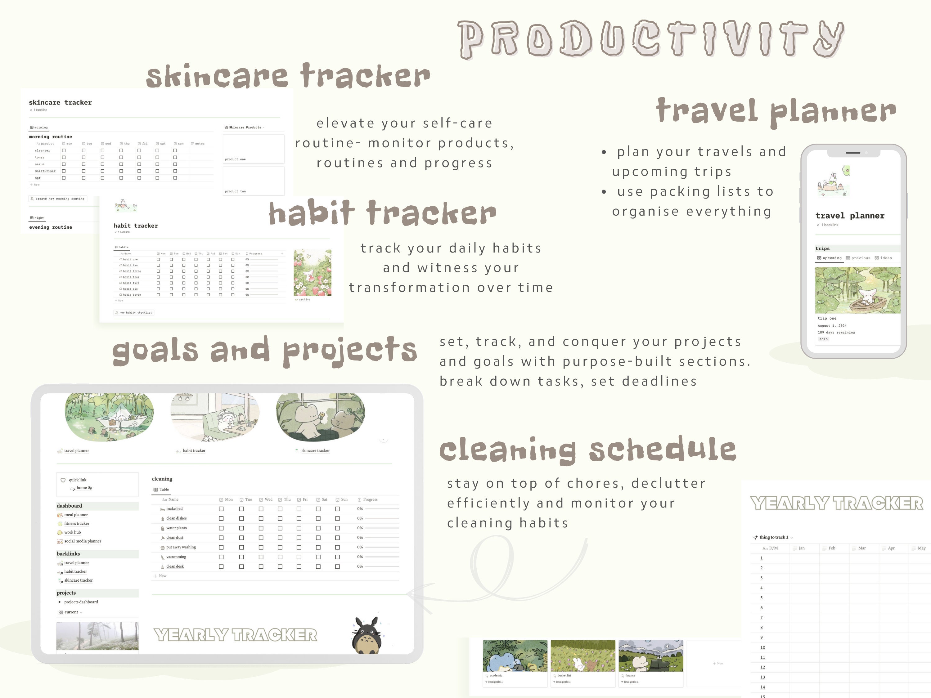 All in One Notion Template Dashboard | Notion Ultimate Life Planner ...