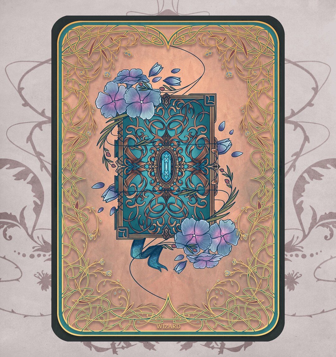 Wizard Gold Foil Art Print, D&D Art Print, Board Games, Geeky Gift, RPG ...