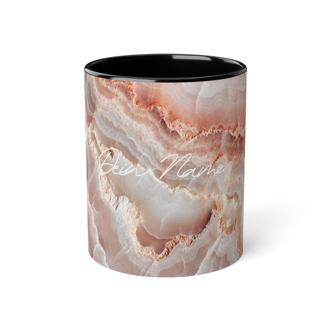 Blush Marble Mug I Personalized Mug I Custom Mug 11oz. I Custom Name ...