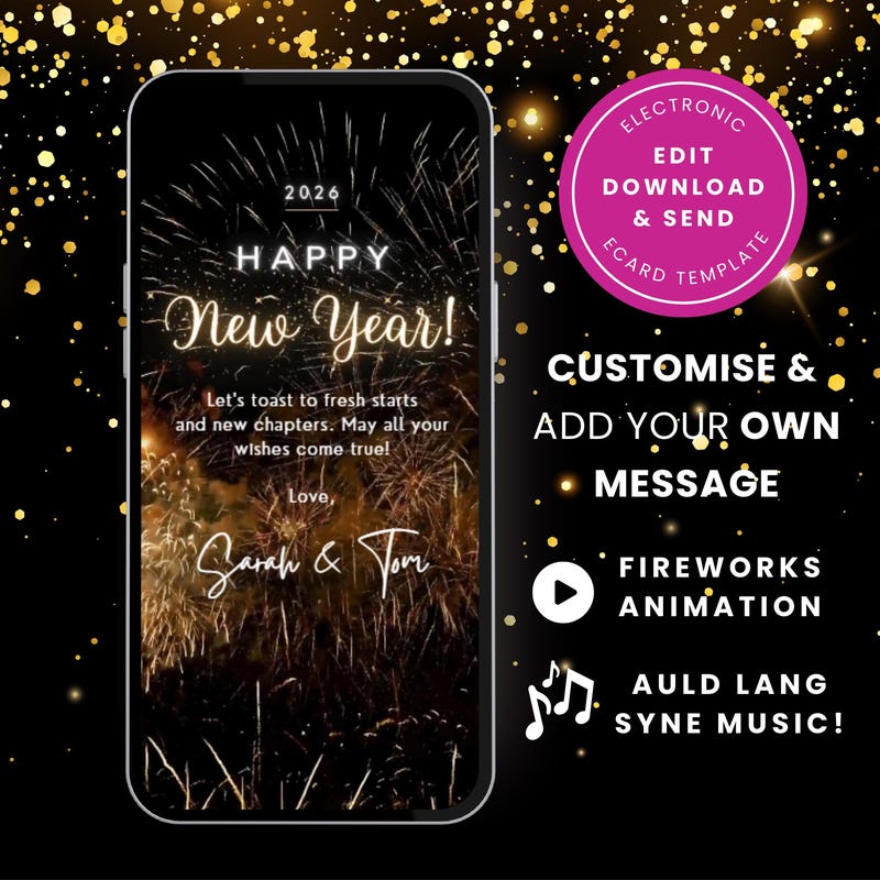 New Year E Cards - Etsy