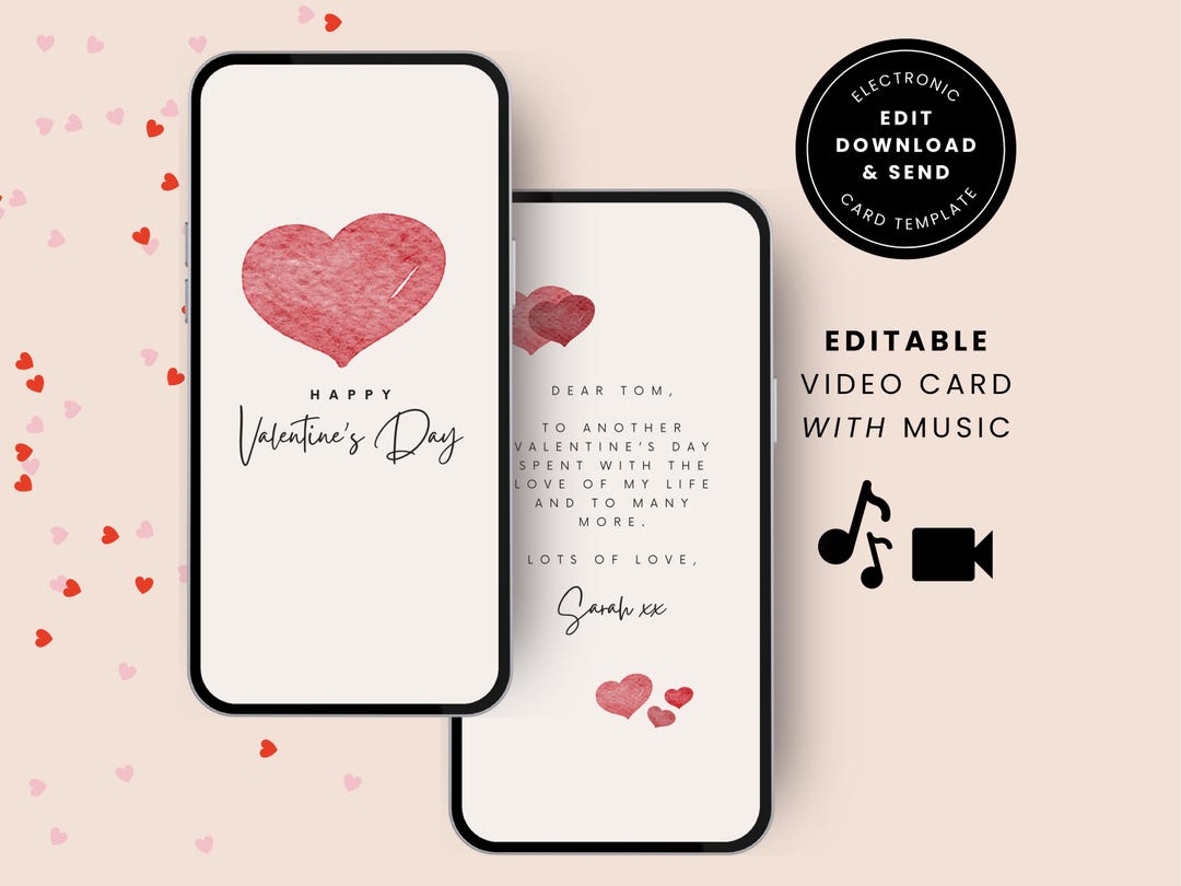 Valentine's Day Ecard, Digital Valentines Day Video Card, Electronic ...