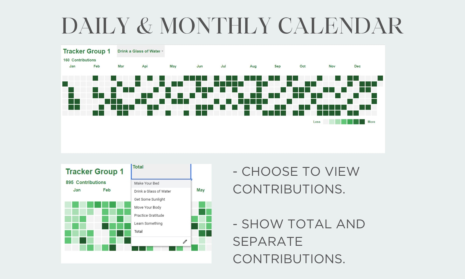 Grid Calendar Tracker Spreadsheet Template Google Sheets | Task Tracker ...