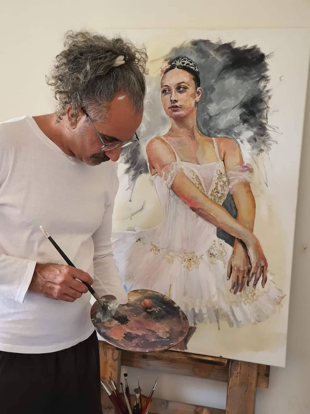 Original Art Oil Painting on Canvas "classical Ballerina - Michelle" of ...