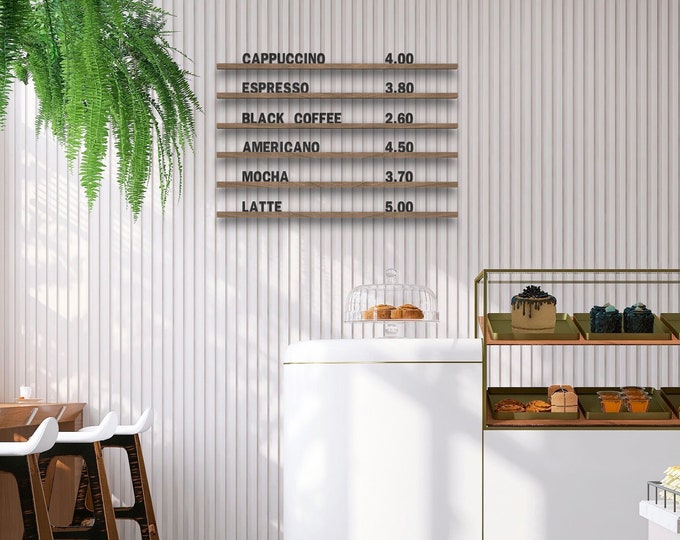 Wall Mounted Menu, Changeable Letter Board, Cafe Wall Menu, Letter ...