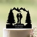 Hiking Cake Topper, Camping Wedding Cake Topper, Backpacking Bride and ...