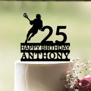 Lacrosse Cake Topper, Lacrosse Birthday Cake Topper, Sportsman Cake ...