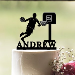 Basketball Cake Topper, Basketball Birthday Cake Topper, Sportsman Cake ...