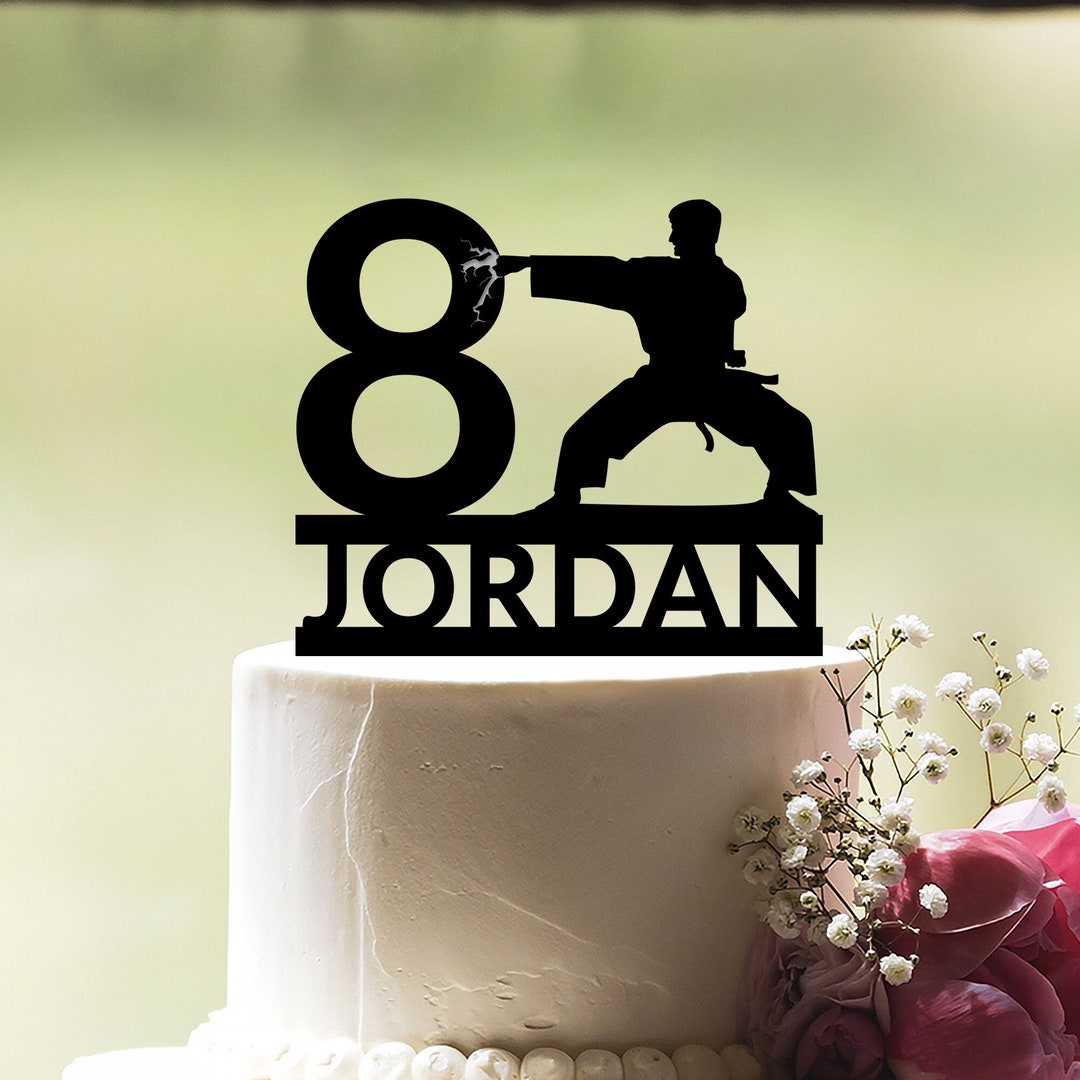 Karate Birthday Cake Topper, Karate Boy Cake Topper, Martial Arts Cake ...