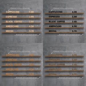 Wall Menu Board, Customizable Wall Menu With Changeable Letters and ...