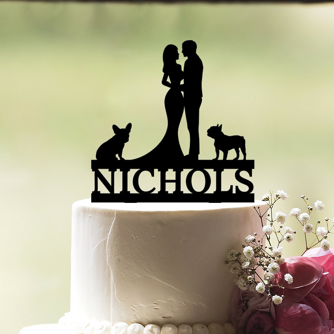 French Bulldog Cake Topper, Wedding Cake Topper With Dog, Dog Cake ...
