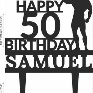 Bodybuilder Birthday Cake Topper, Powerlifter Birthday Topper ...