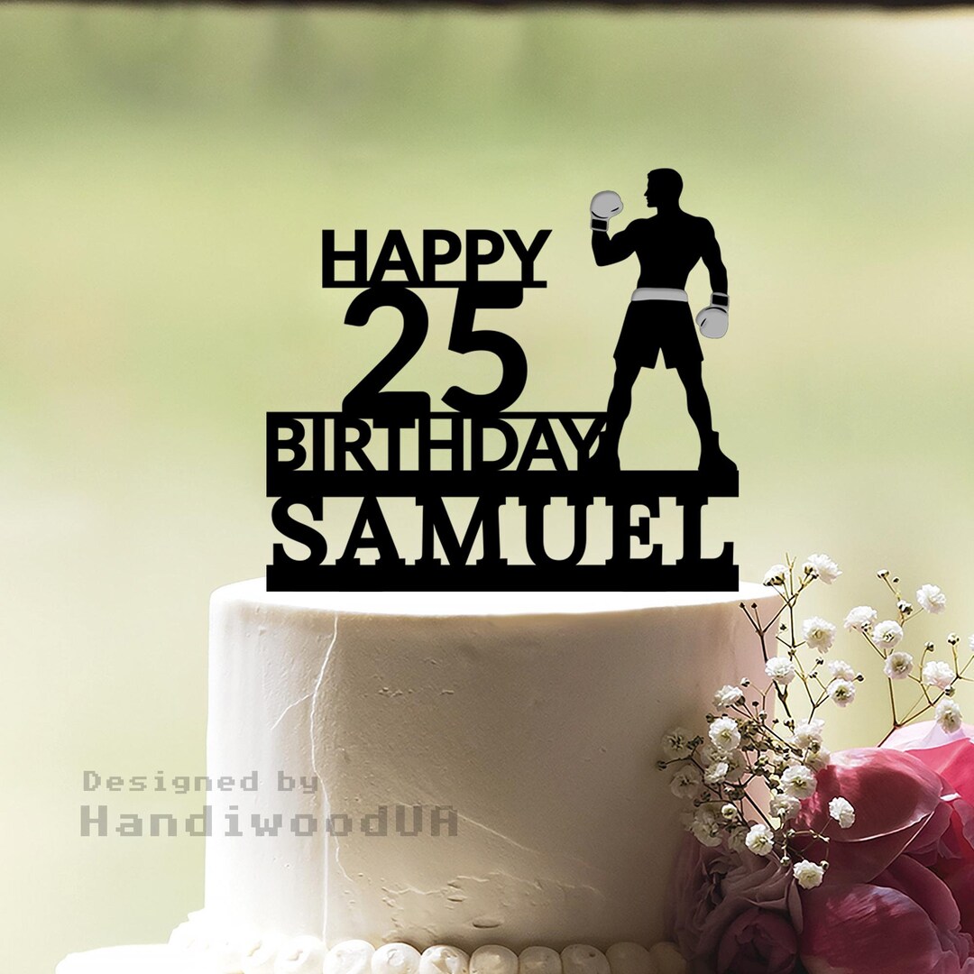 Boxing Birthday Cake Topper, Boxer Birthday Cake Topper, Custom Boxer ...