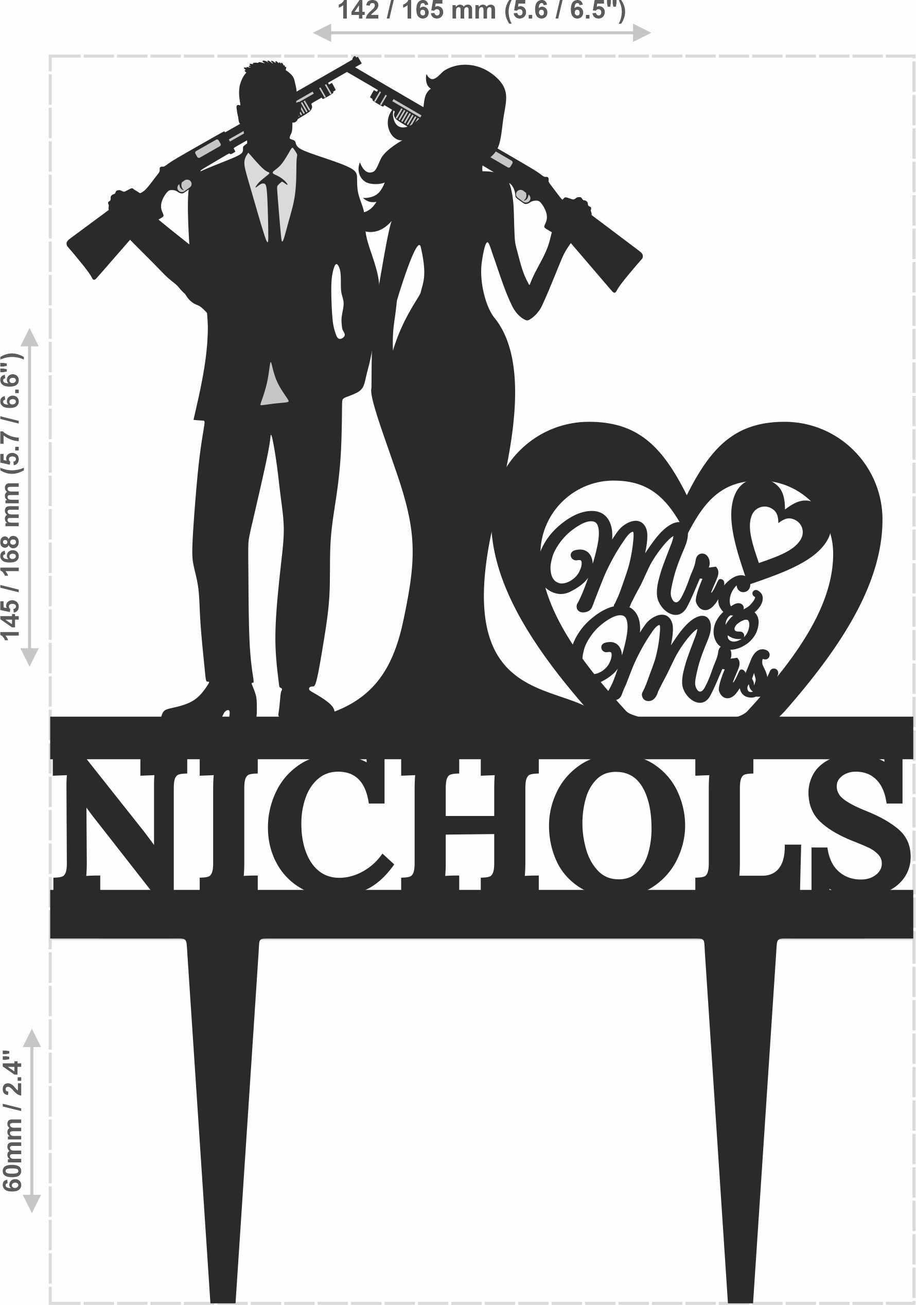 Gun Wedding Cake Topper, Gun Rifle Cake Topper, Hunt is Over Wedding ...