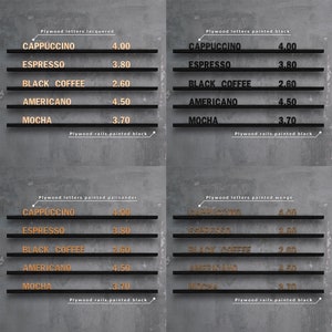 Wall Menu Board, Customizable Wall Menu With Changeable Letters and ...