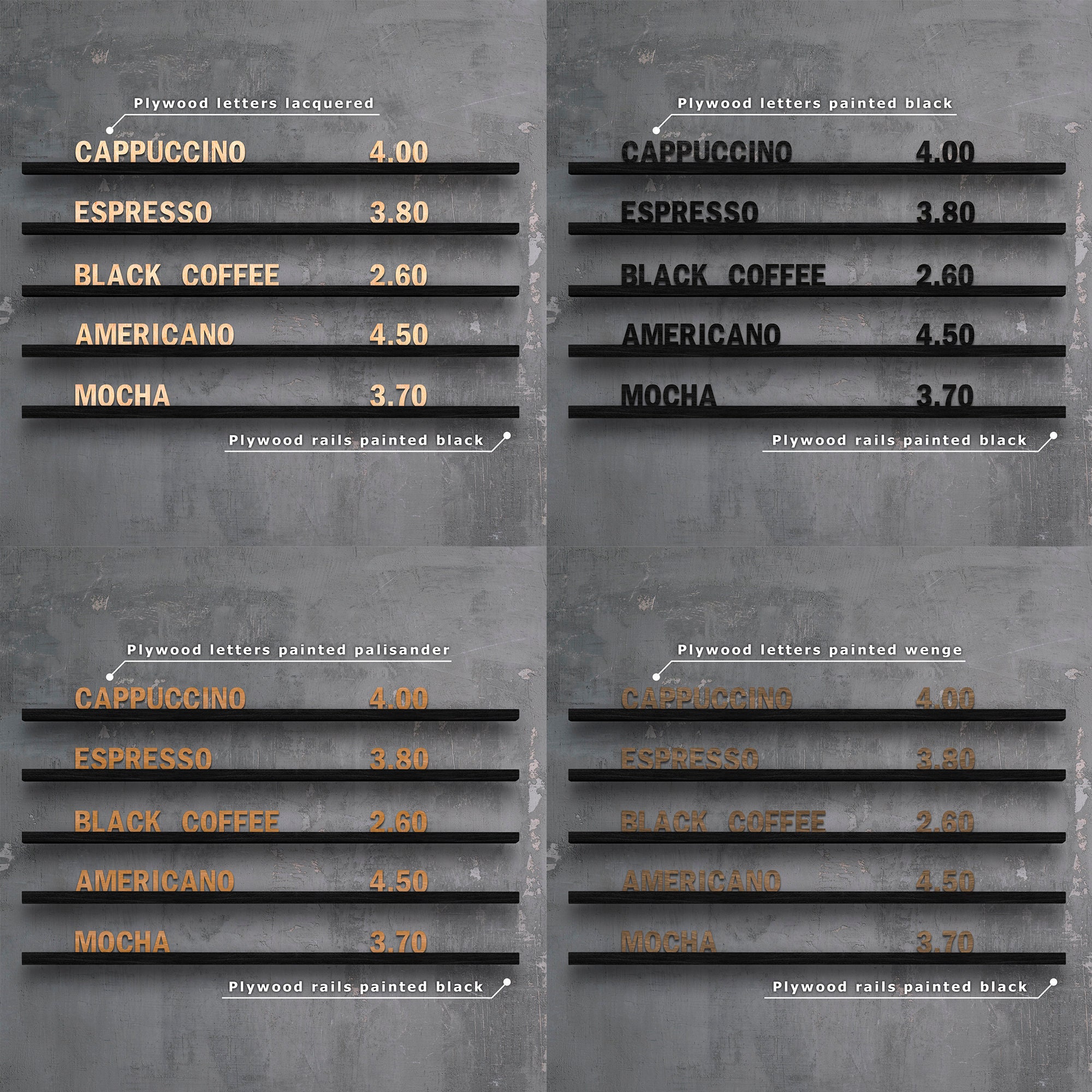 Wall Mounted Menu, Changeable Letter Board, Cafe Wall Menu, Letter ...
