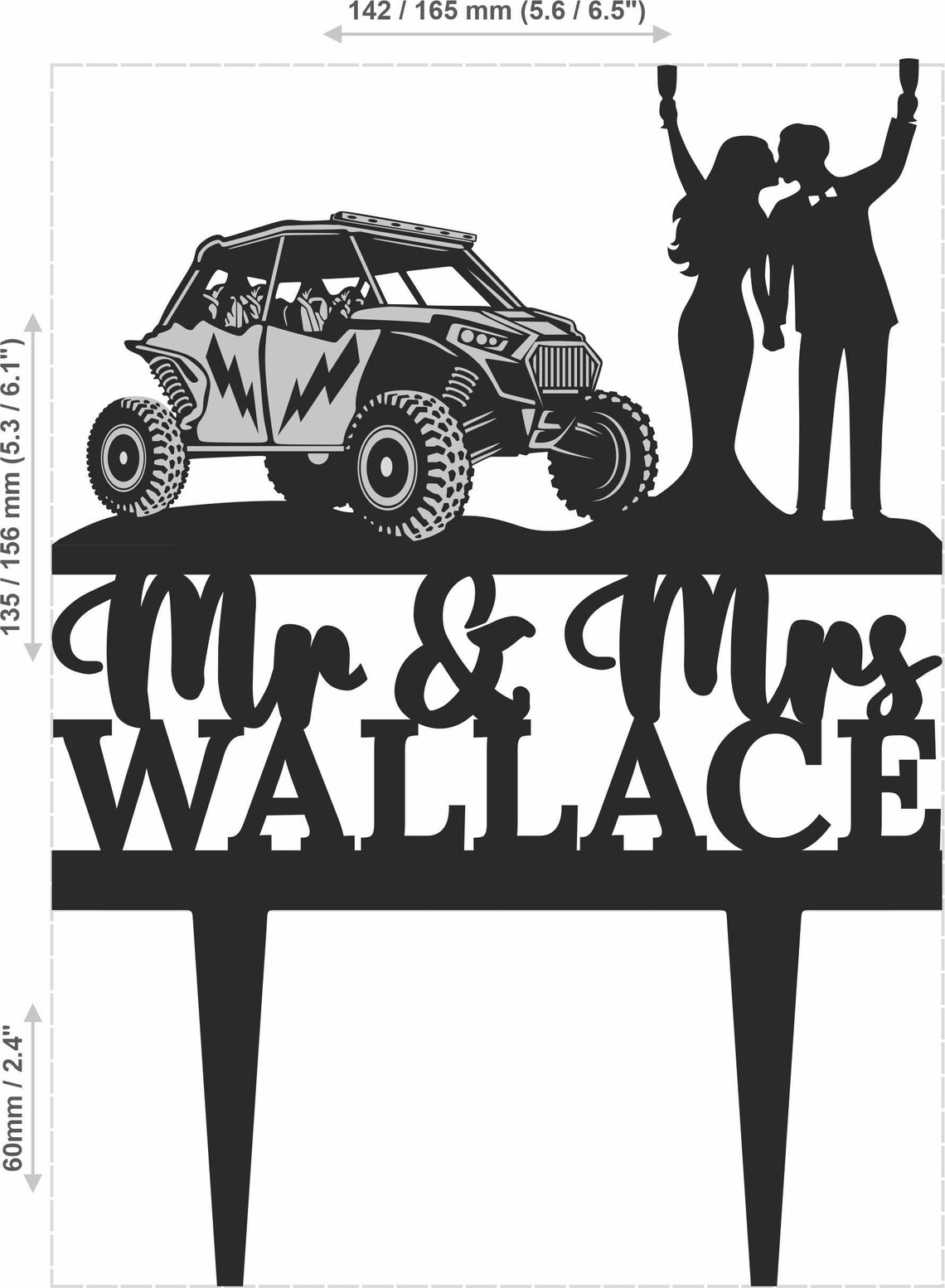 ATV Wedding Cake Topper, Buggy Wedding Cake Topper, All Terrain Vehicle ...