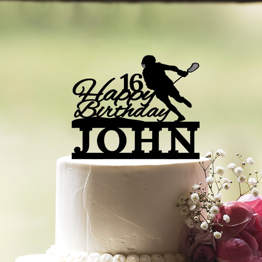 Lacrosse Birthday Cake Topper, Lacrosse Cake Topper, Sportsman Cake ...